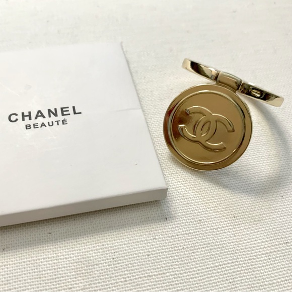 CHANEL | Accessories | Authentic Chanel Gold Logo Phone Ring Holder ...